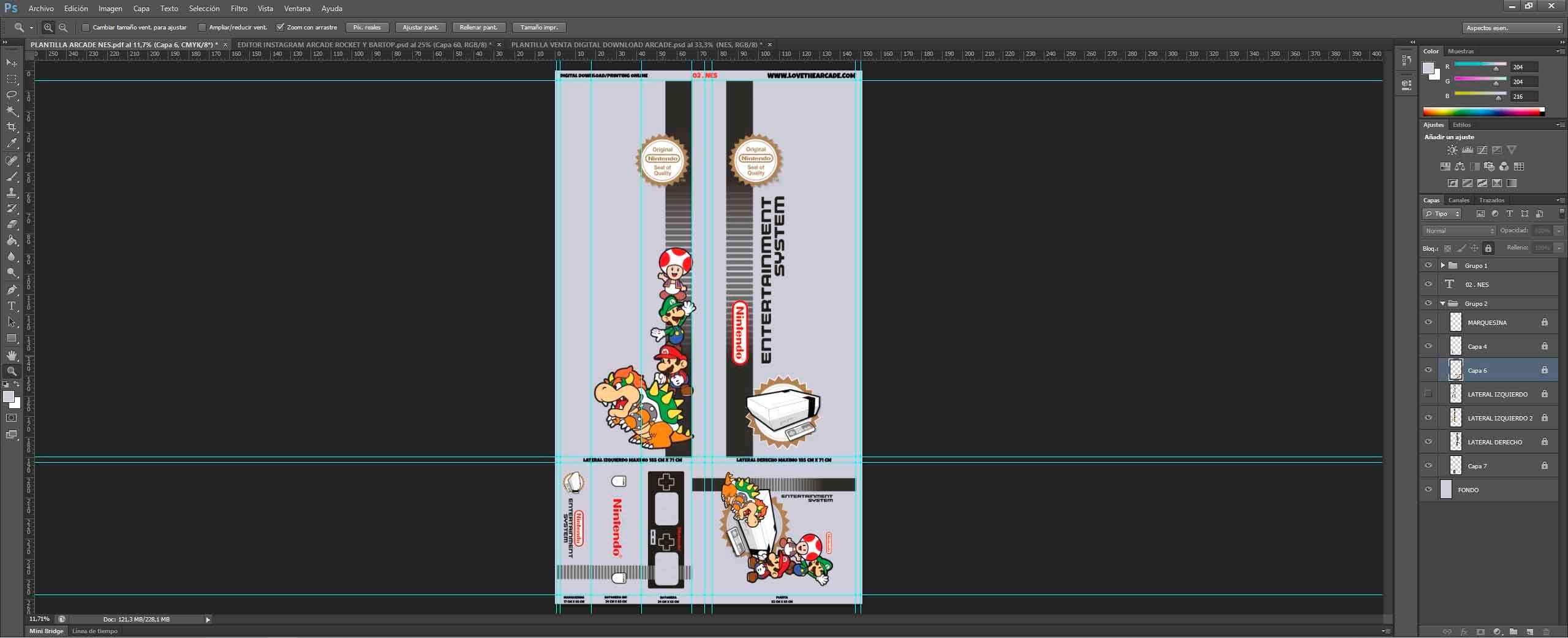 NES Arcade Cabinet Machine Artwork Graphics Vinyl Stickers Decals - Etsy