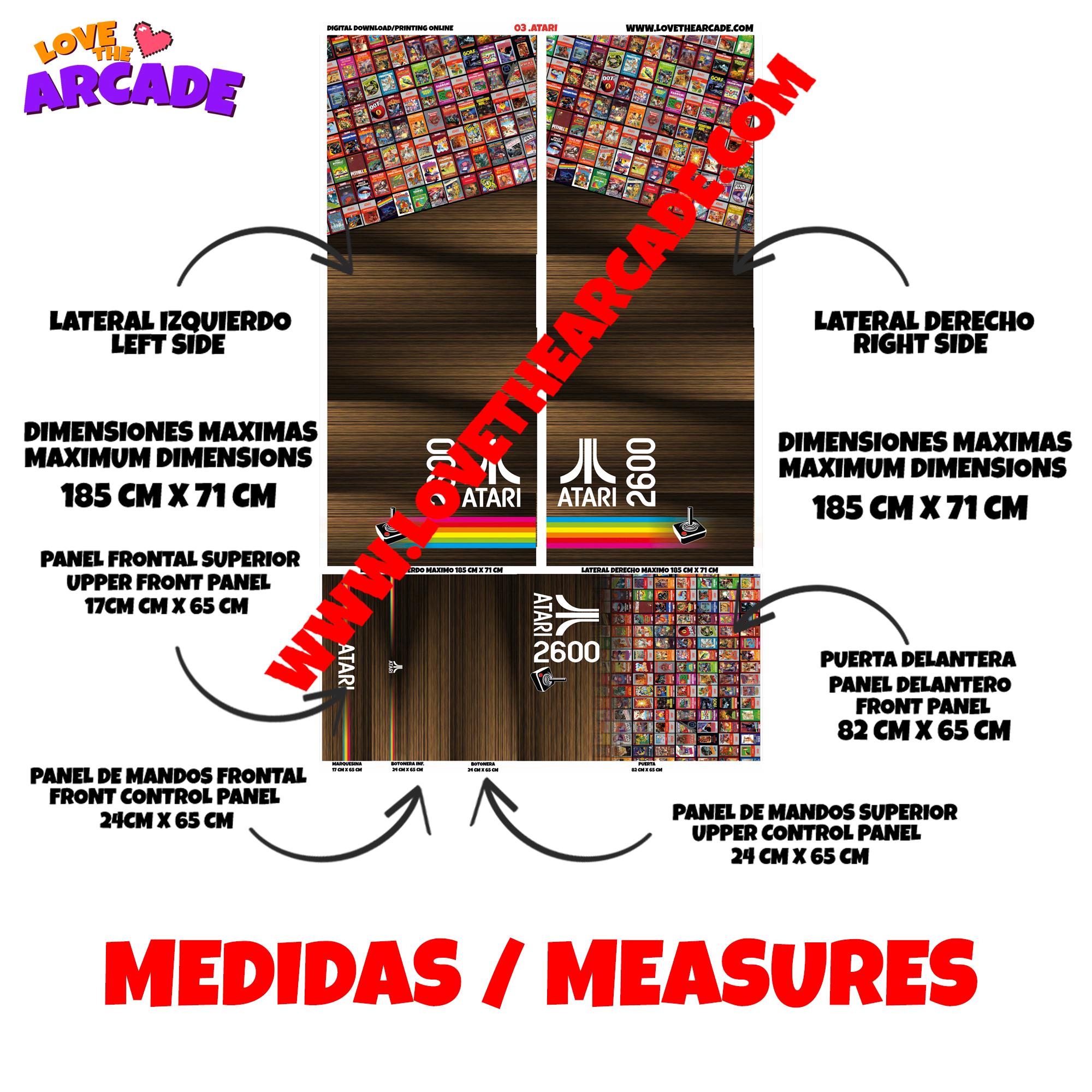 ATARI Arcade Cabinet Machine Artwork Graphics Vinyl Stickers Decals - Etsy