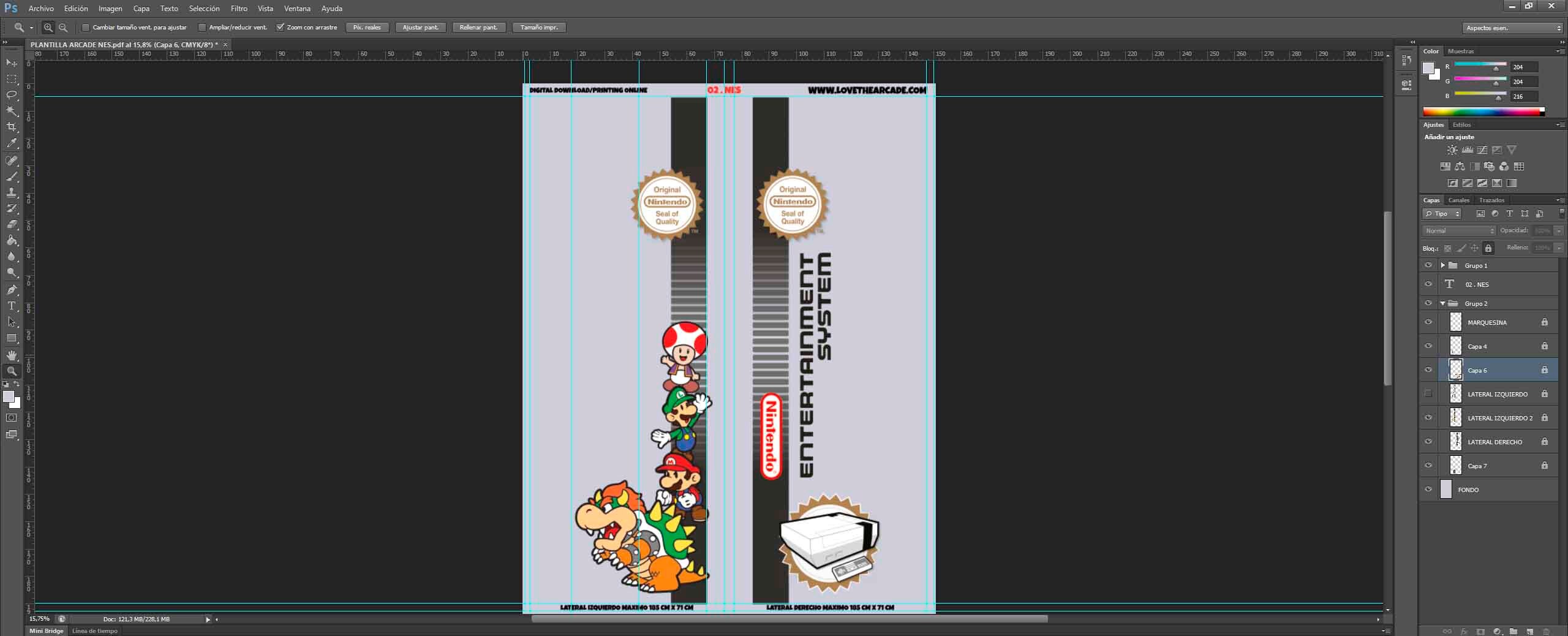NES Arcade Cabinet Machine Artwork Graphics Vinyl Stickers Decals - Etsy