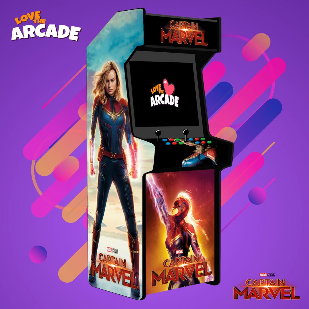 CAPTAIN MERV THE Arcade Cabinet Villain Machine Artwork Graphics Vinyl ...