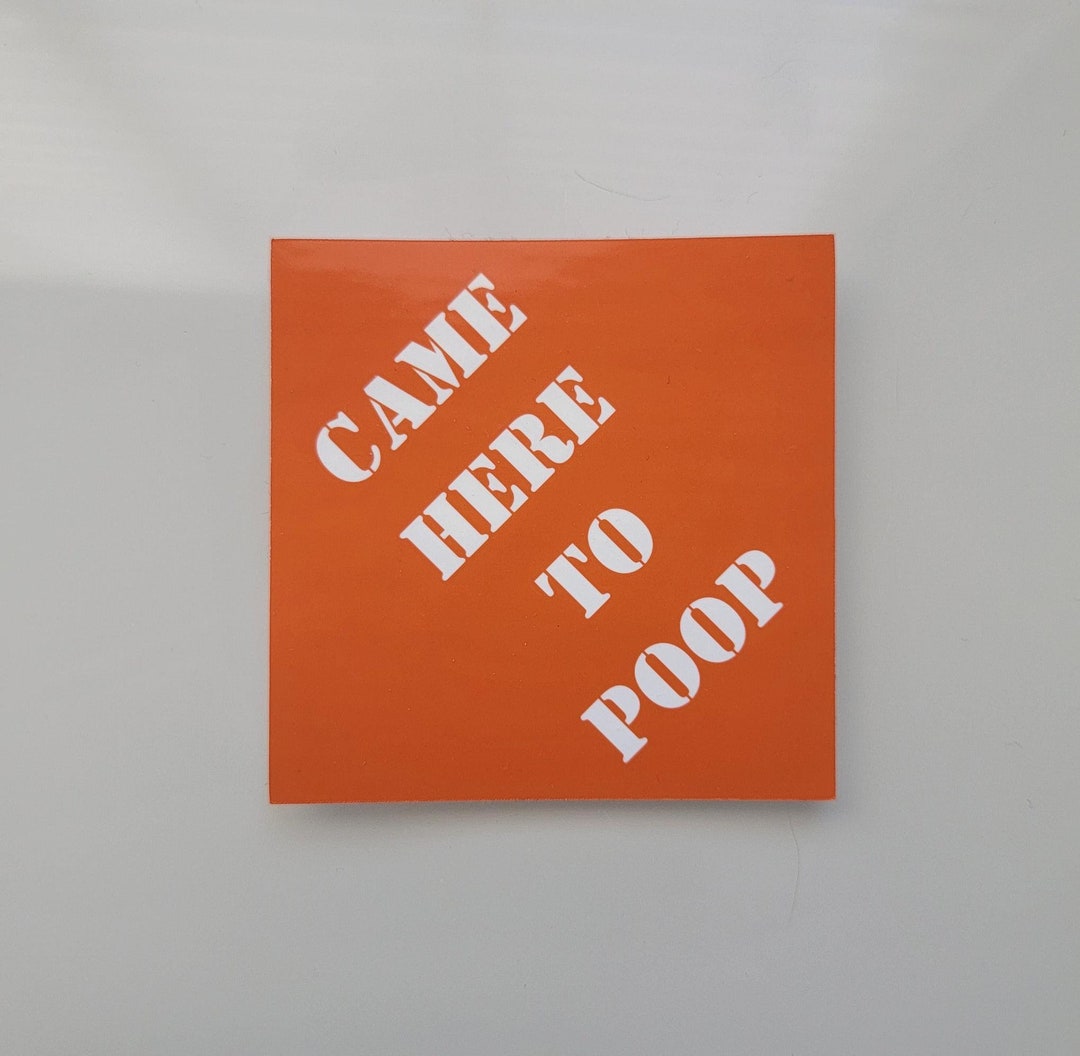 Came Here to Poop | Water Bottle Sticker | Hardhat Sticker | Blue ...