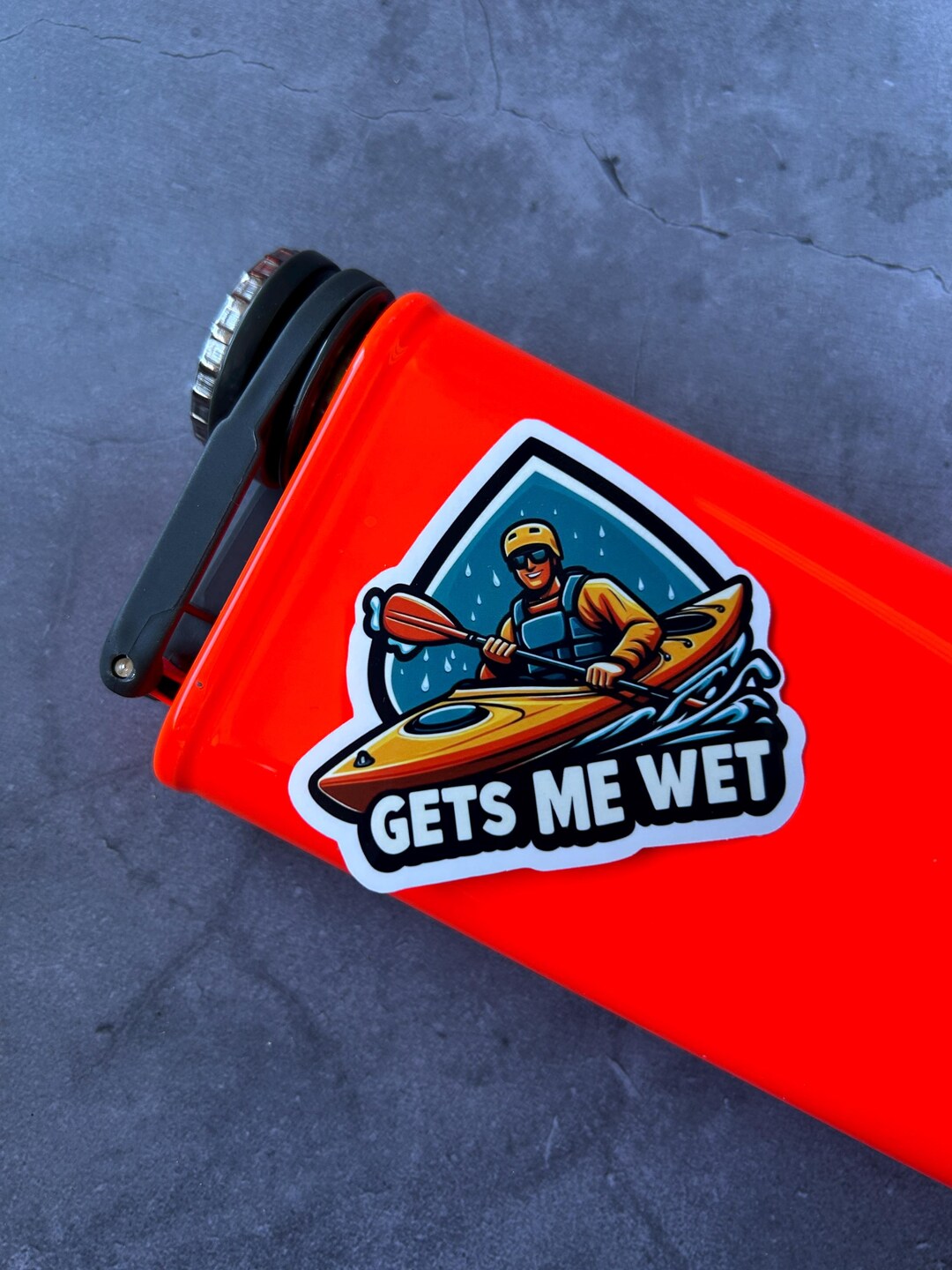 Kayaking Gets Me Wet Sticker | Water Bottle Sticker | Laptop Sticker ...