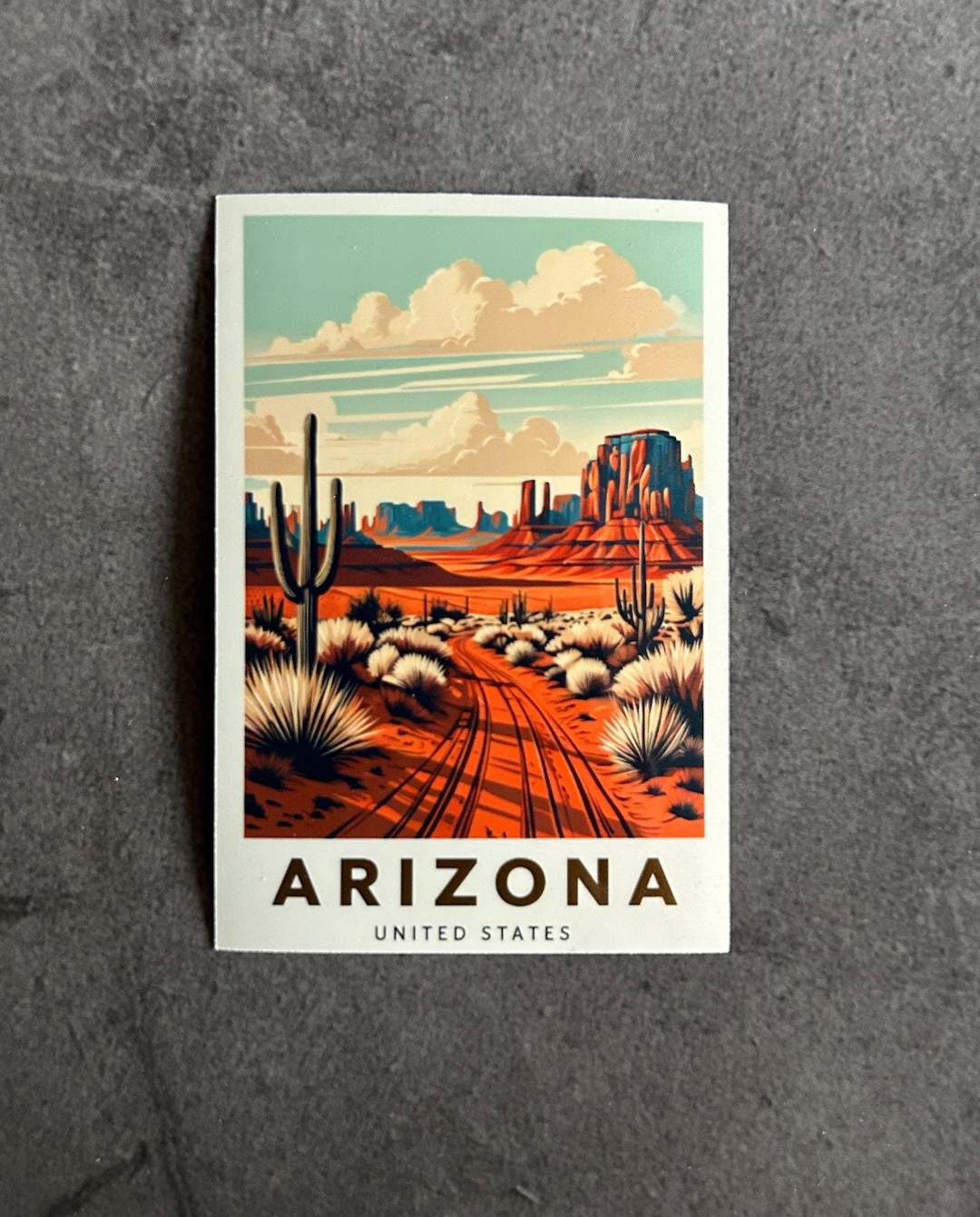 Arizona State Sticker | Water Bottle Sticker | Laptop Sticker | Desert ...