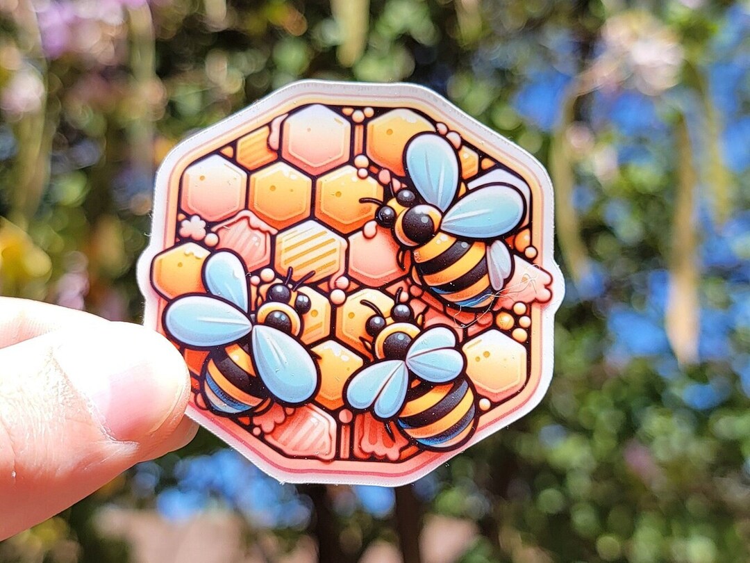 Honeybee Sticker | Water Bottle Sticker | Laptop Sticker | Bees ...