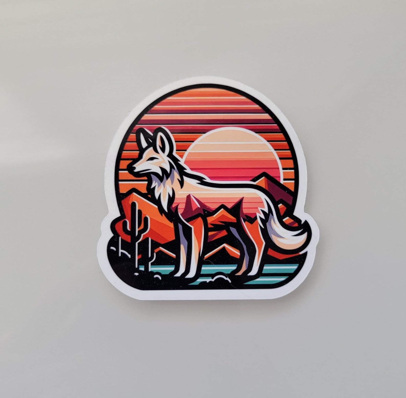 Coyote Sticker | Water Bottle Sticker | Laptop Sticker | Desert ...