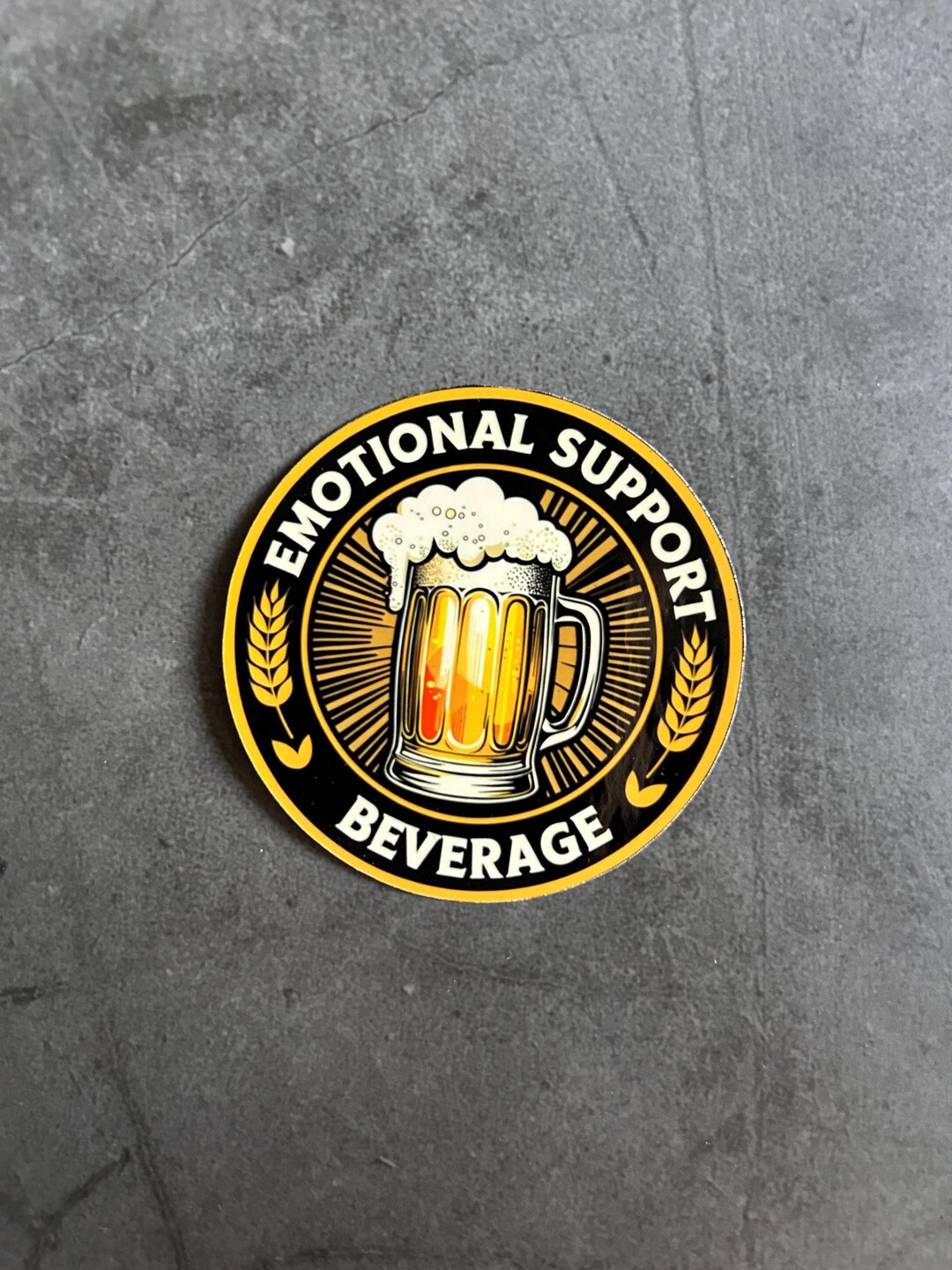 Emotional Support Beverage Sticker | Water Bottle Sticker | Hardhat ...