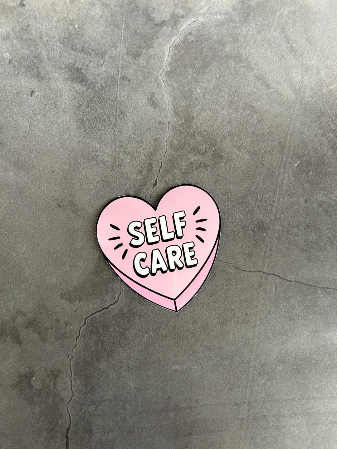 Self Care Heart Sticker Water Bottle Sticker Laptop Sticker Valentines ...