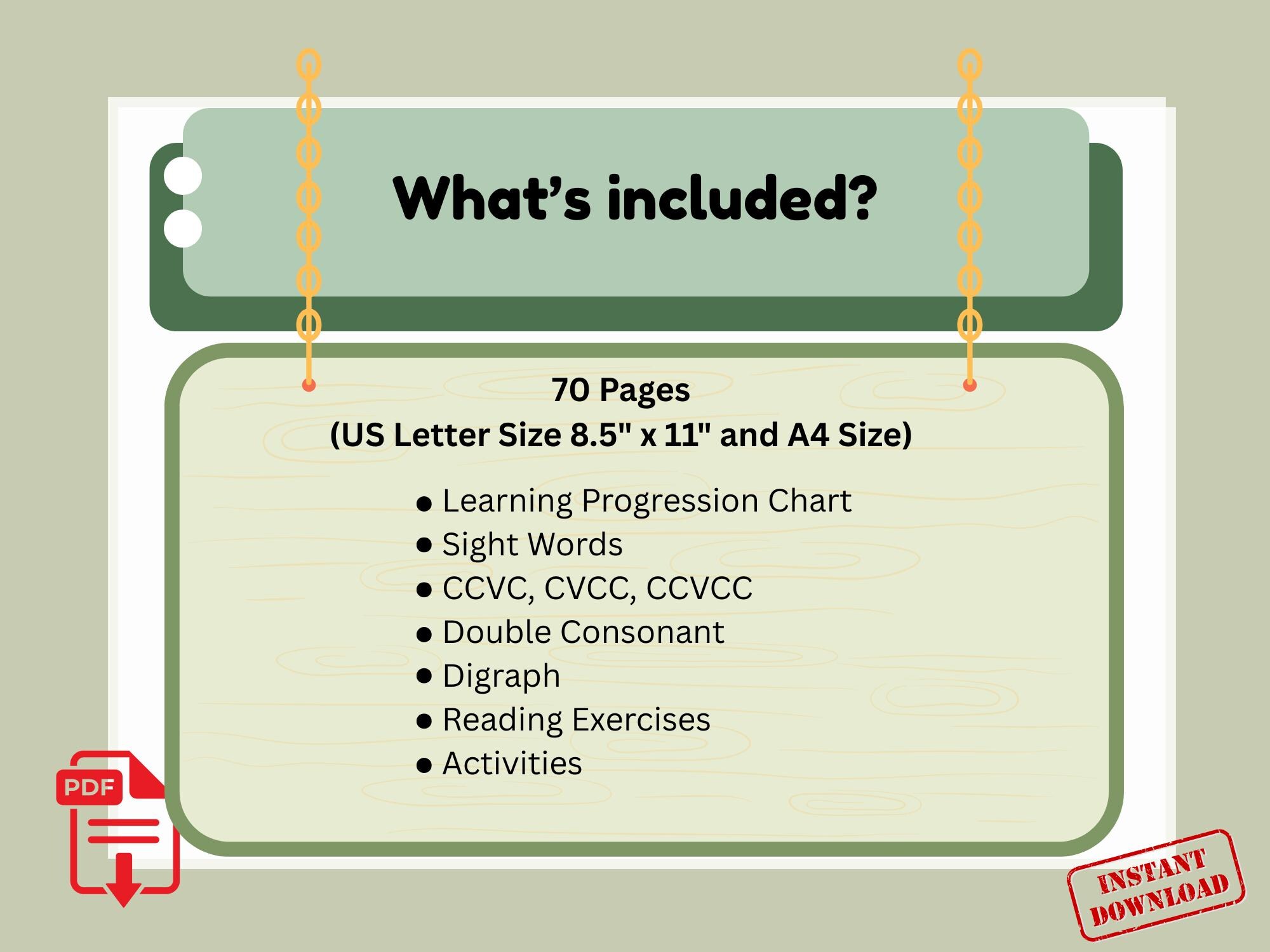Reading Lesson Guide Level 2 (CCVC, CVCC, CCVCC) Toddlers, Preschoolers ...
