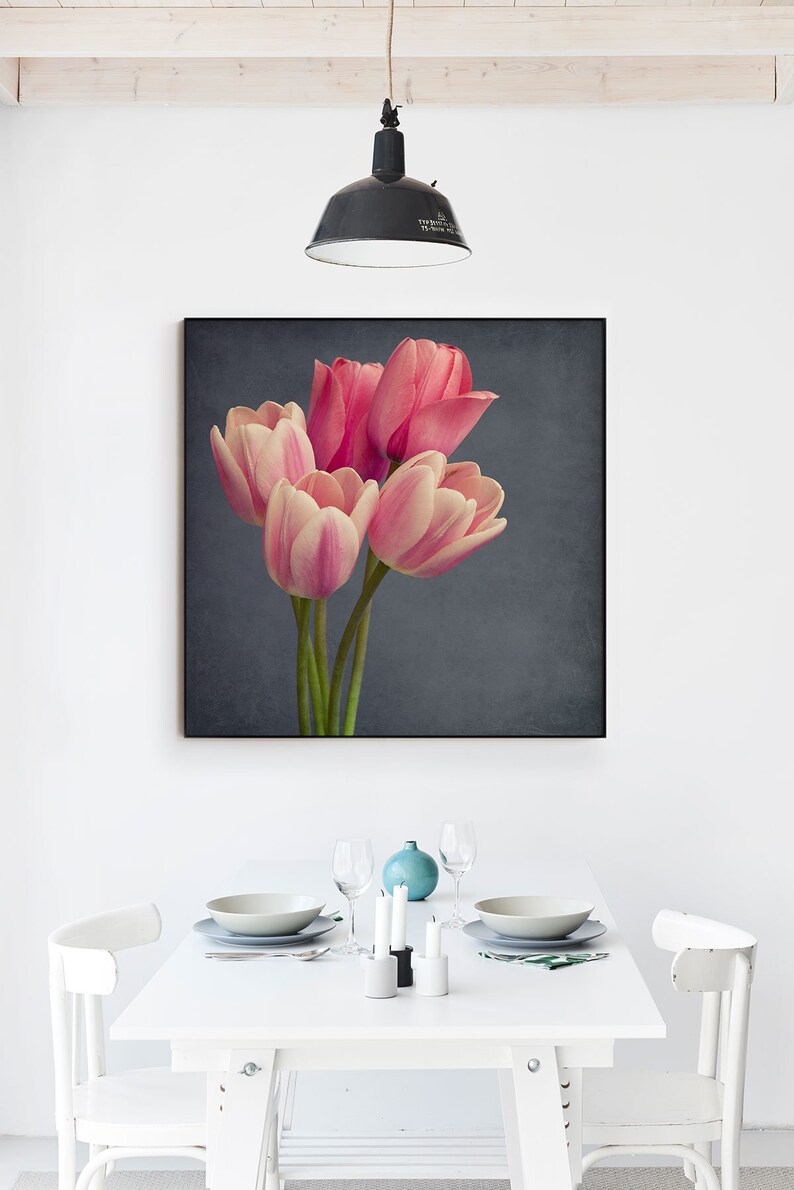 Tulip Print Pink Tulip Photography Print Tulip Art Large | Etsy
