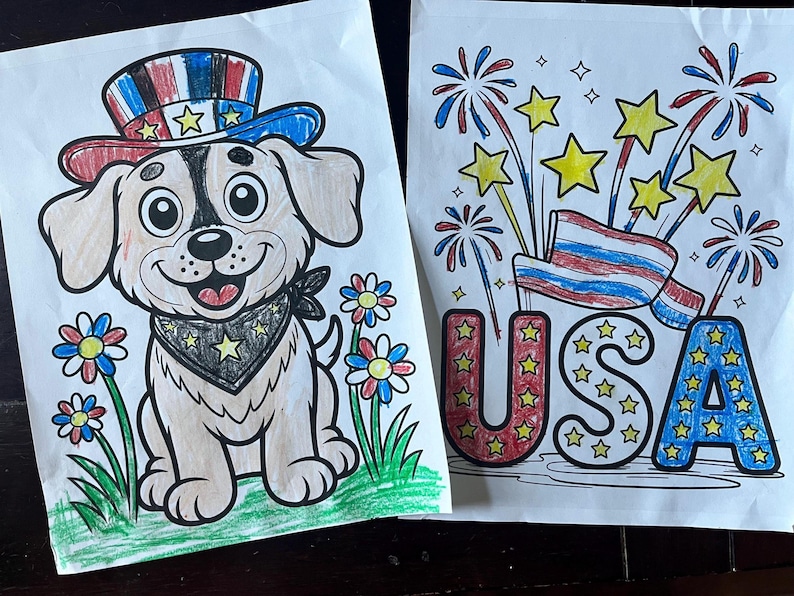 PRINTABLE Patriotic Coloring Pages, 4th of July Coloring Pages, USA ...