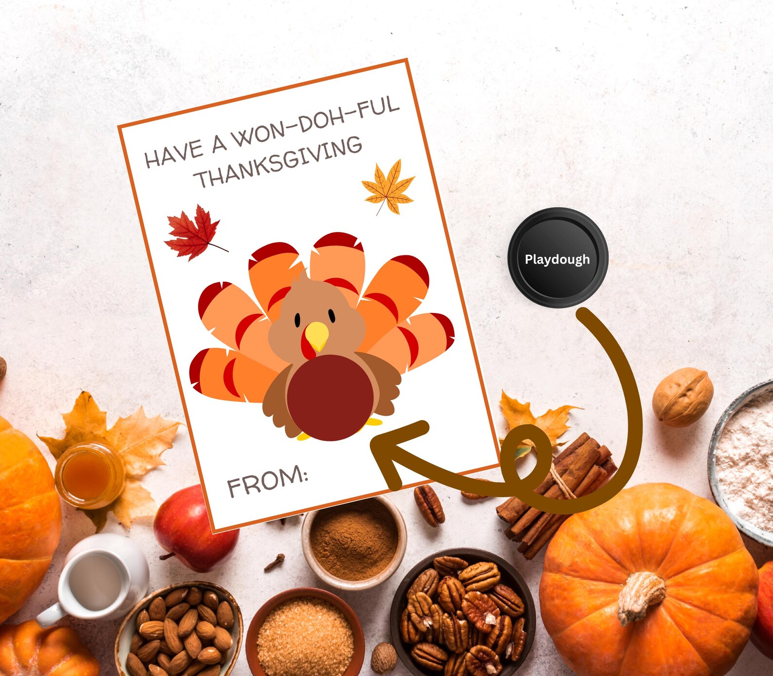 PRINTABLE Thanksgiving Play Doh Cards - Fall Playdoh - Printable Kids ...