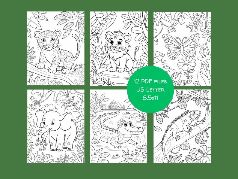 PRINTABLE Rainforest Coloring Pages, Rainforest Coloring Sheets, Kids ...