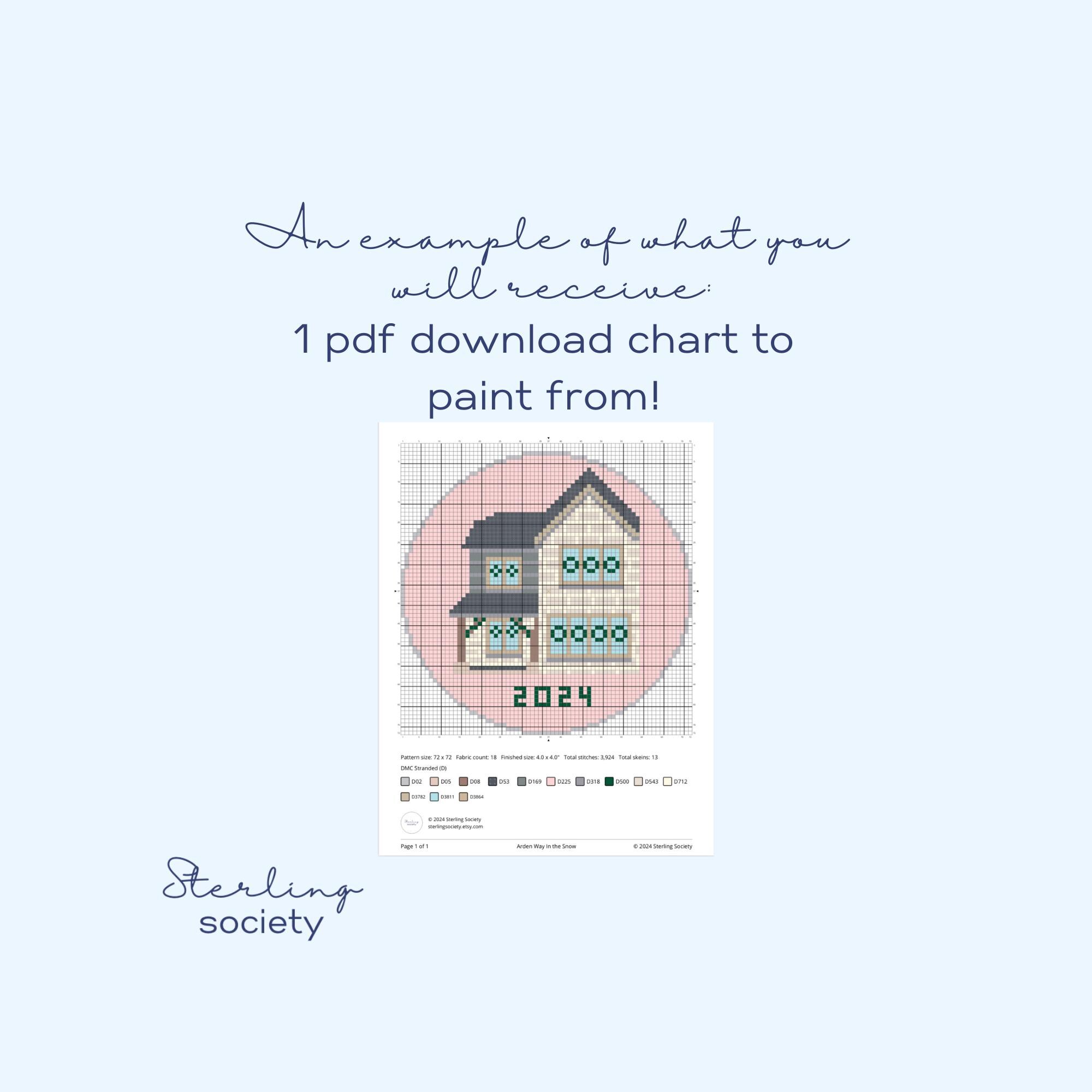Needlepoint Chart | Simple Heart Outline Needlepoint/cross Stitch Chart ...