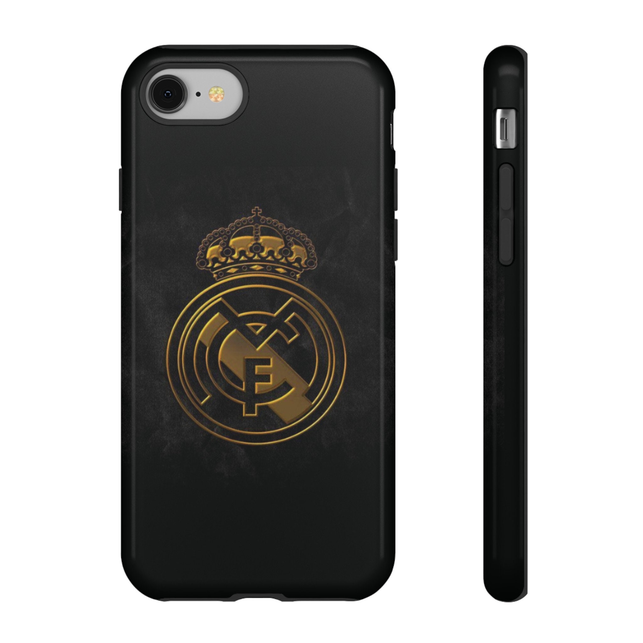 Real Madrid Gold Logo Phone Case With Cloudy Background Real Madrid ...