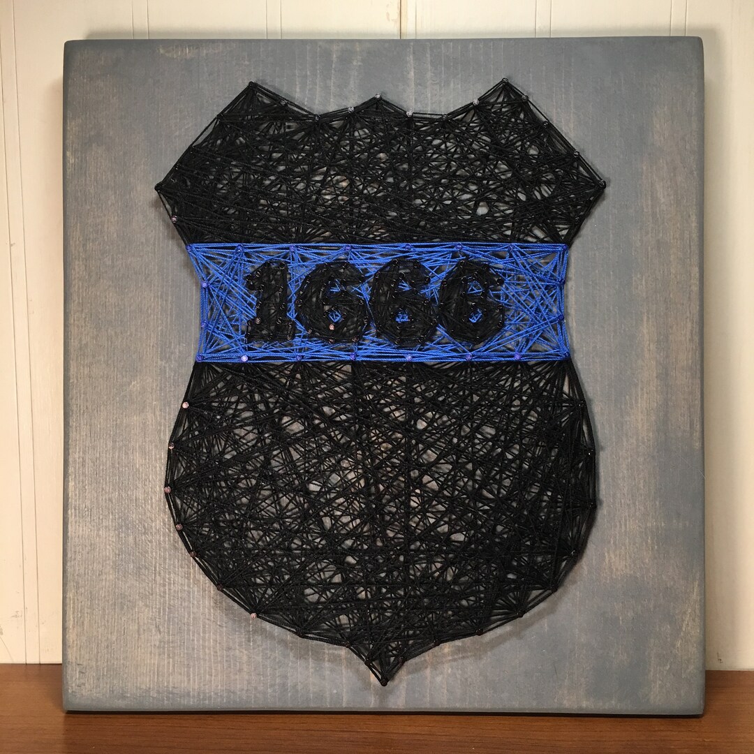Police Badge String Art Sign MADE TO ORDER - Etsy
