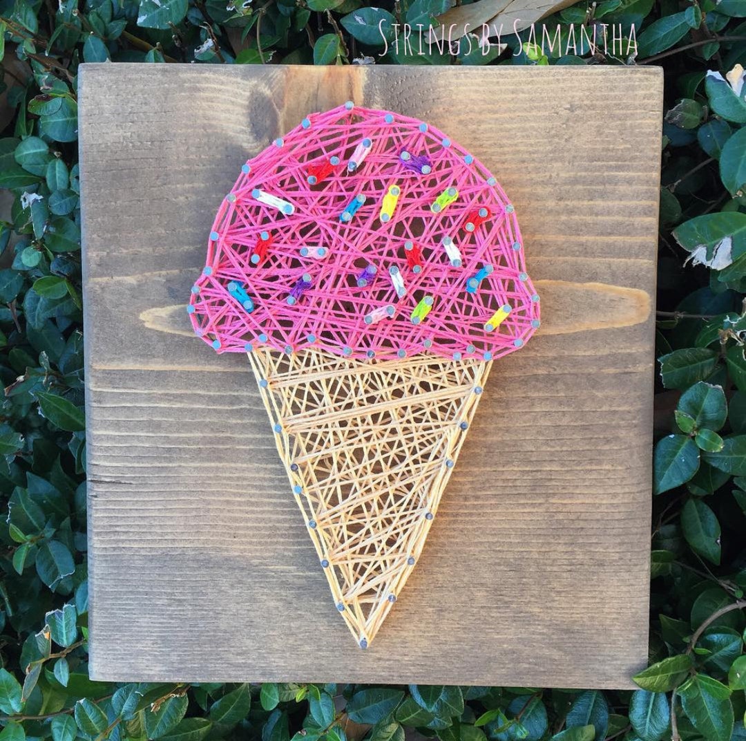 Ice Cream String Art Sign - MADE TO ORDER - Etsy