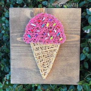 Ice Cream String Art Sign - MADE TO ORDER - Etsy