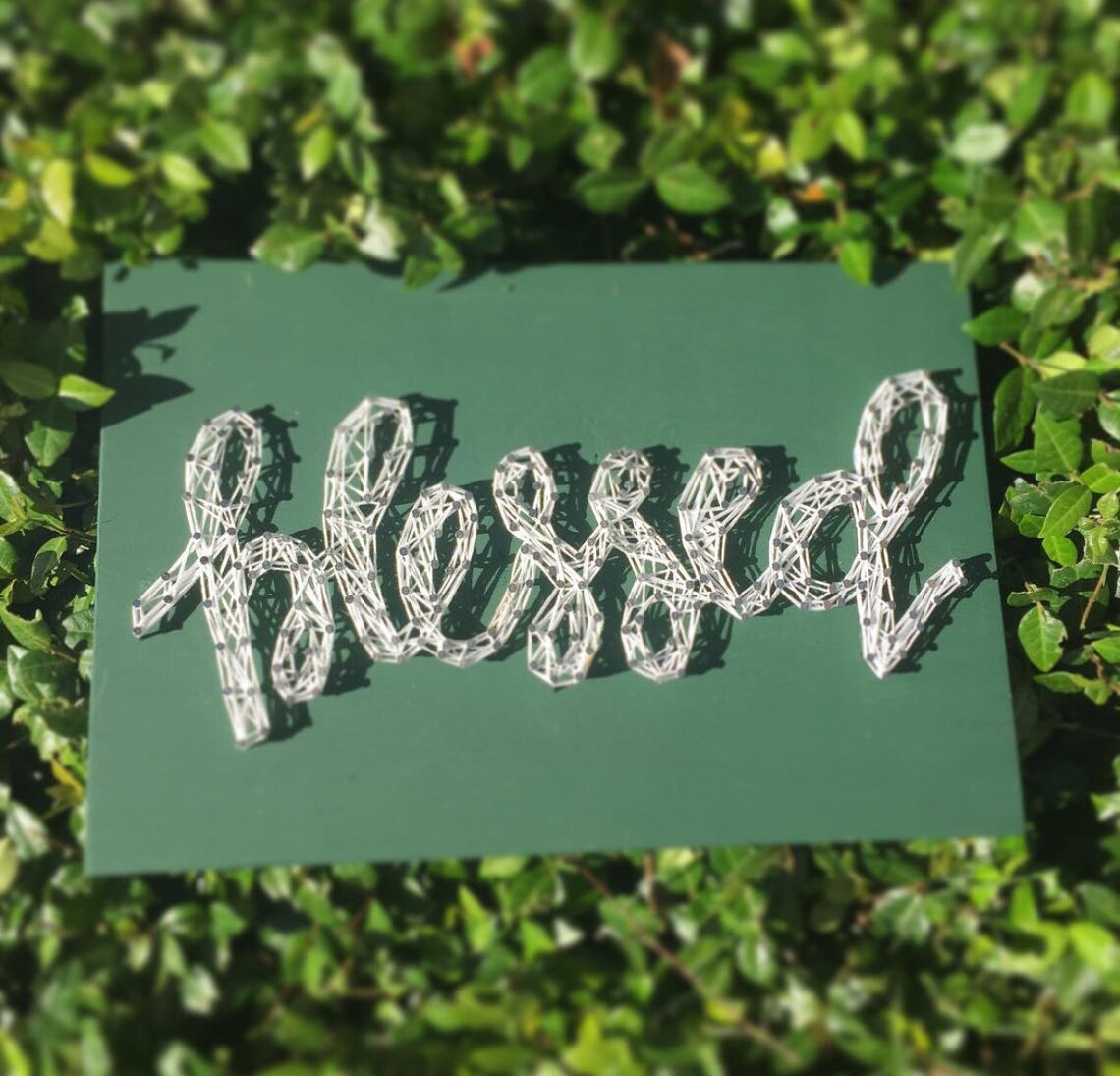 Blessed Cursive String Art Sign - MADE TO ORDER - Etsy