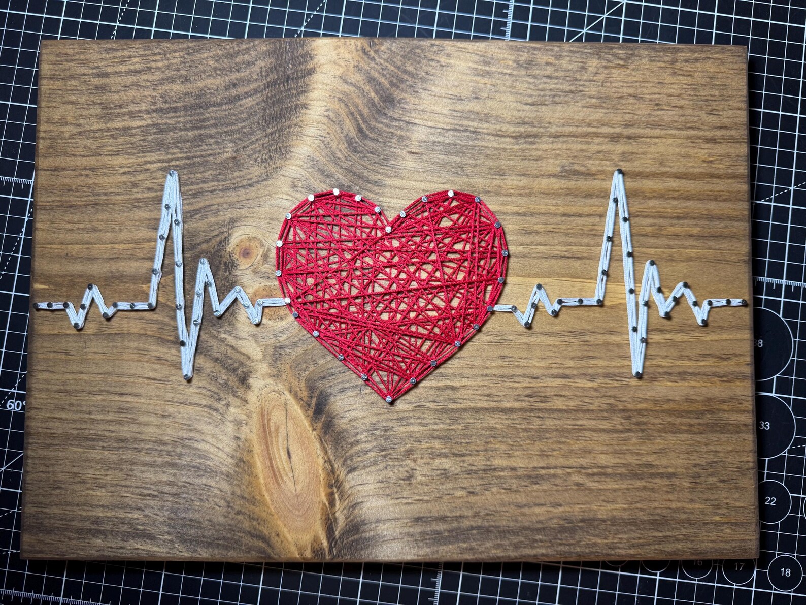 Heartbeat String Art Sign - MADE TO ORDER - Etsy