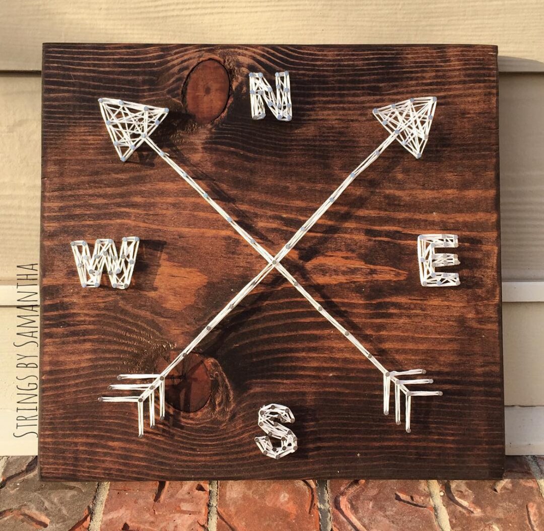 Compass String Art Sign - MADE TO ORDER - Etsy