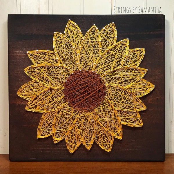 Sunflower String Art - Etsy