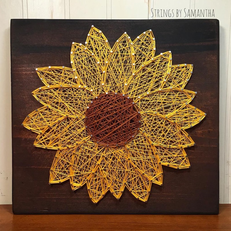 Sunflower String Art - Etsy