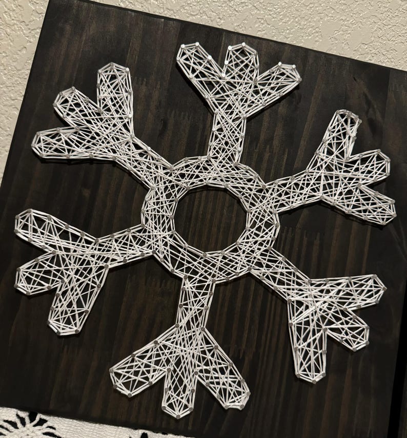Snowflake 2 String Art Sign - MADE TO ORDER - Etsy