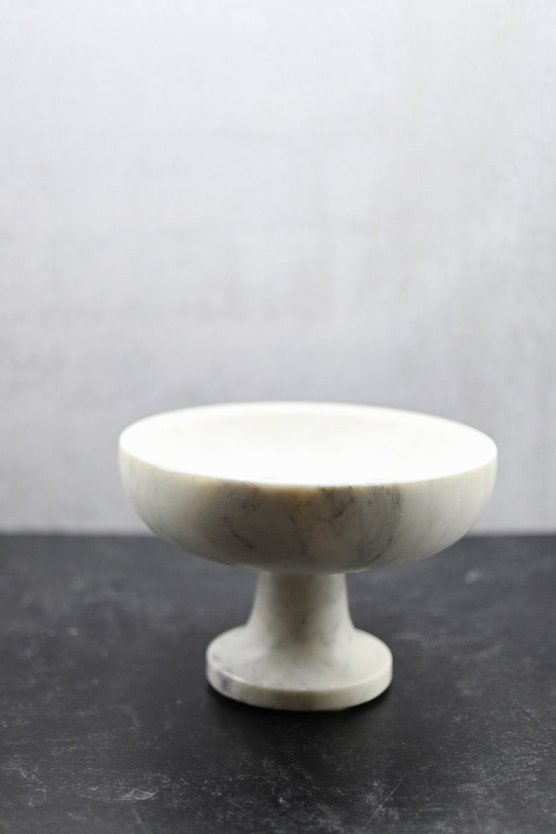 Marble Pedestal Bowl - Etsy