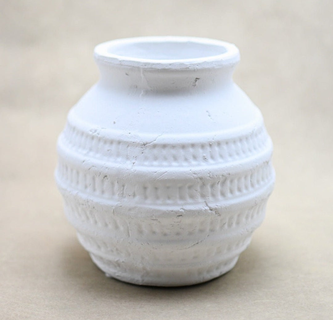 White Textured Vase, White Vase, White Vase Decor, White Vases for ...
