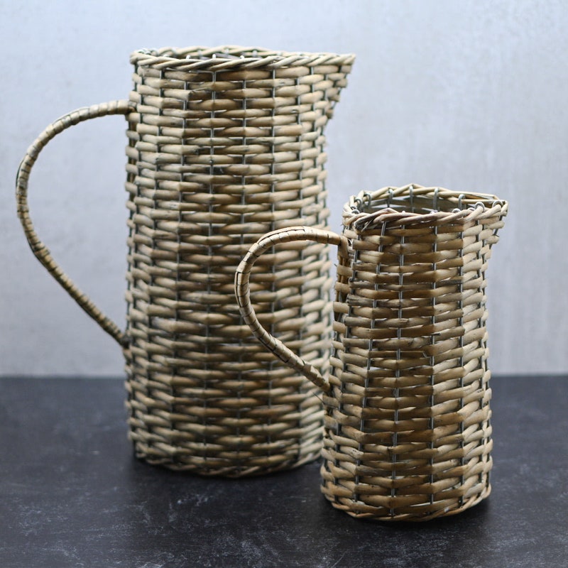 Wicker Pitcher - Etsy