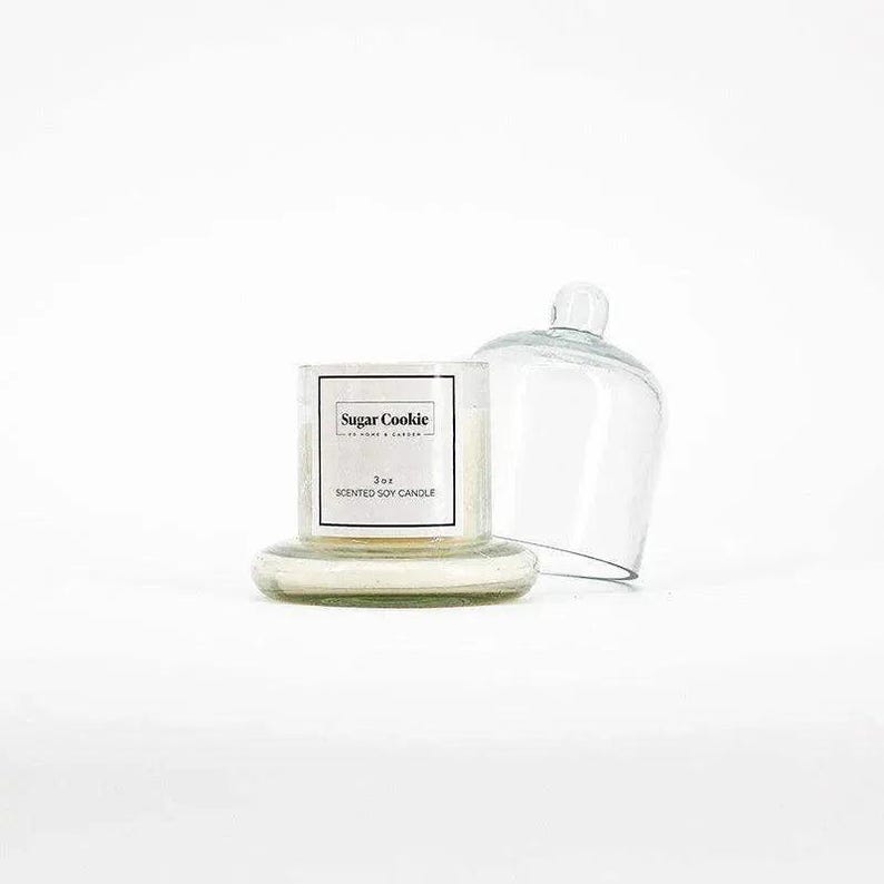 Carrie Glass Candle Cloche – Clear Dome Cover for Candles, Elegant Home ...