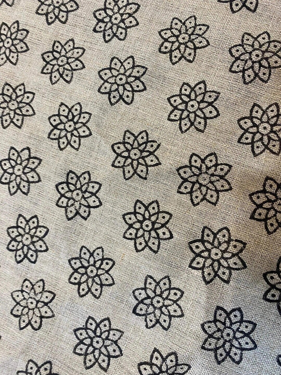 Toby Hand Block Printed Upholstery Linen Fabric - Etsy