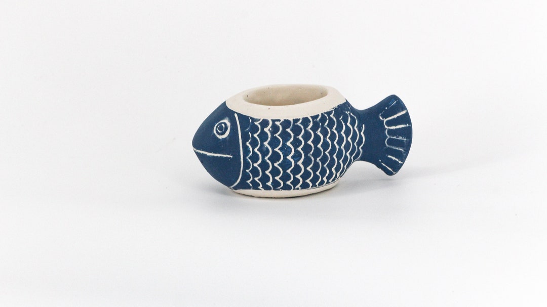 Blue Fish Planter, Fish Planter, Fish Planter Pot, Fish Planter Ceramic ...