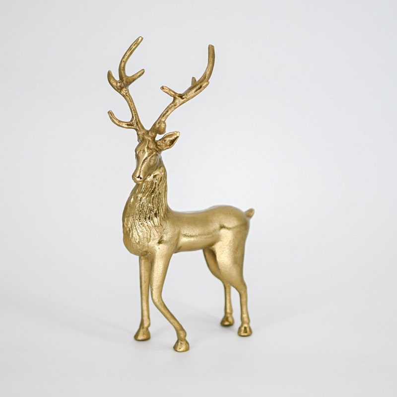 Gold Deer Figurines - Etsy