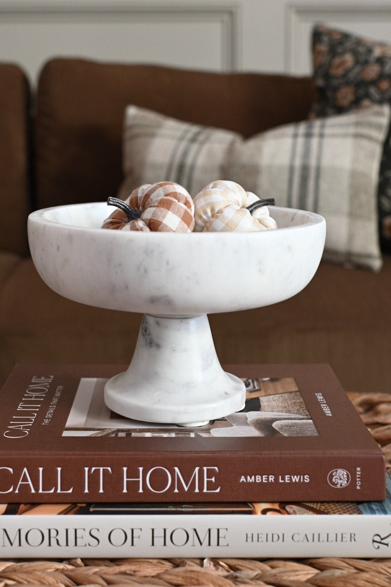 Marble Pedestal Bowl - Etsy