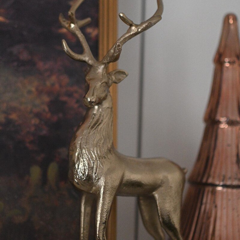 Gold Deer Figurines - Etsy