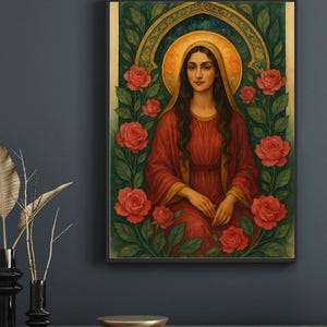 Mary Magdalene Watercolor Printable Art | Divine Feminine Wall Decor ...