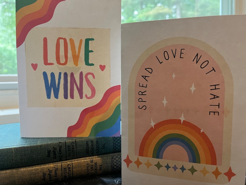 Love Wins: Printable Pride Cards Supportive Ally Messages LGBTQ Digital ...