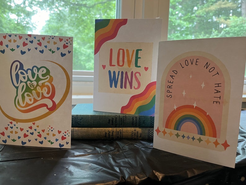 Love Wins: Printable Pride Cards Supportive Ally Messages LGBTQ Digital ...