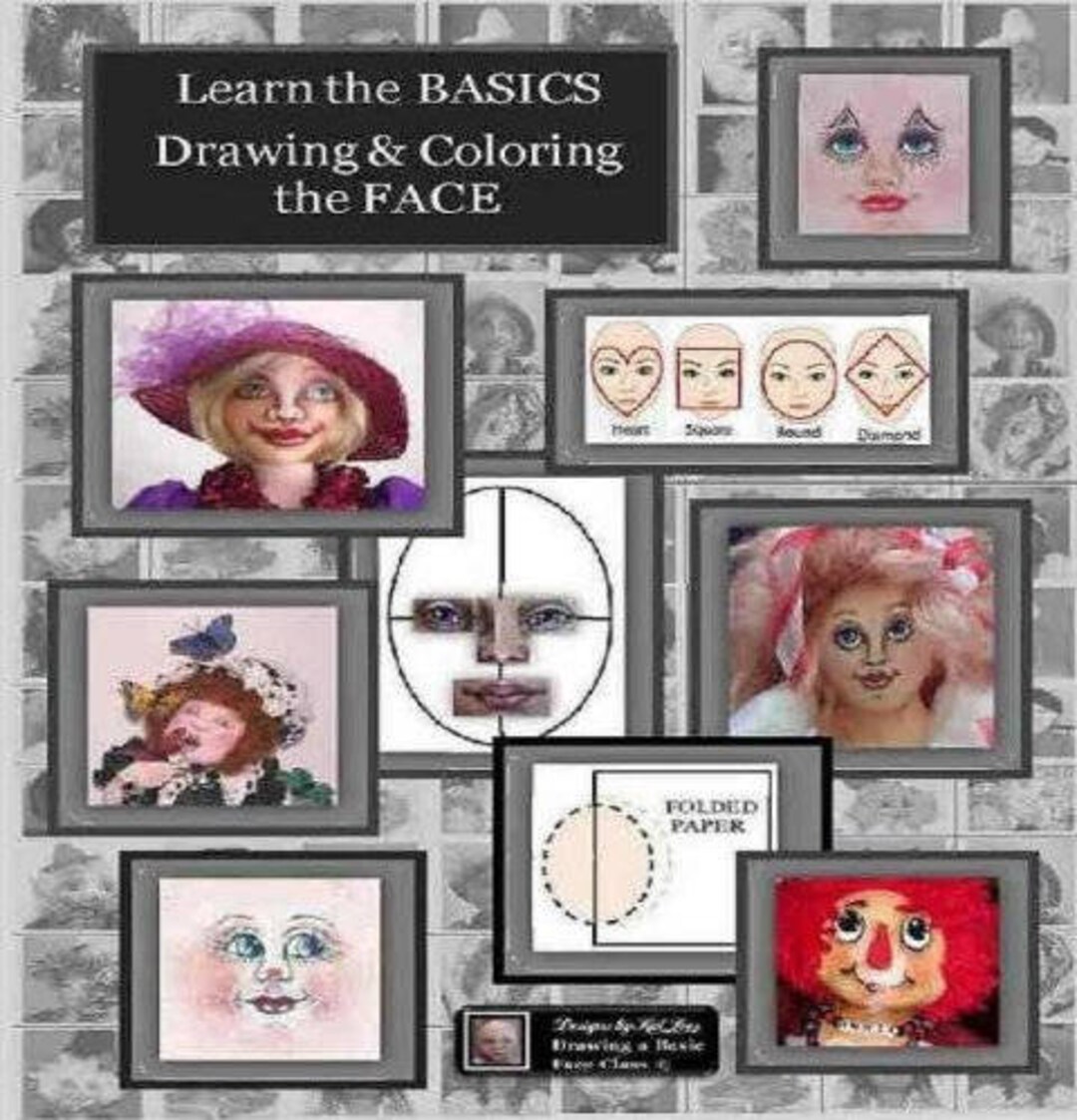 Learn the Basics of Drawing and Coloring the Face E-pattern Booklet - Etsy