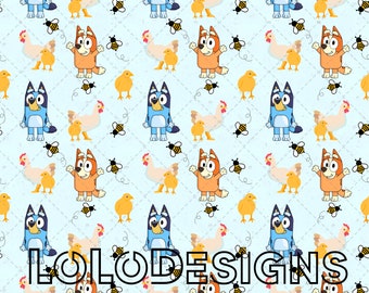 Blue Dog Pattern, Blue Dog Seamless File, Digital Download, Seamless ...