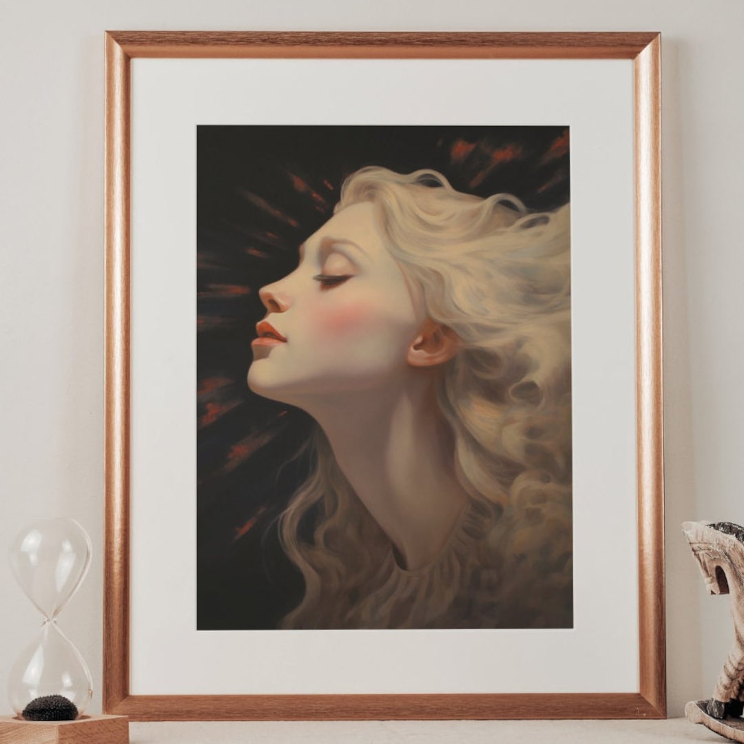 Angelic Faith Artwork, Dark Academia Digital Print, Moody Art ...