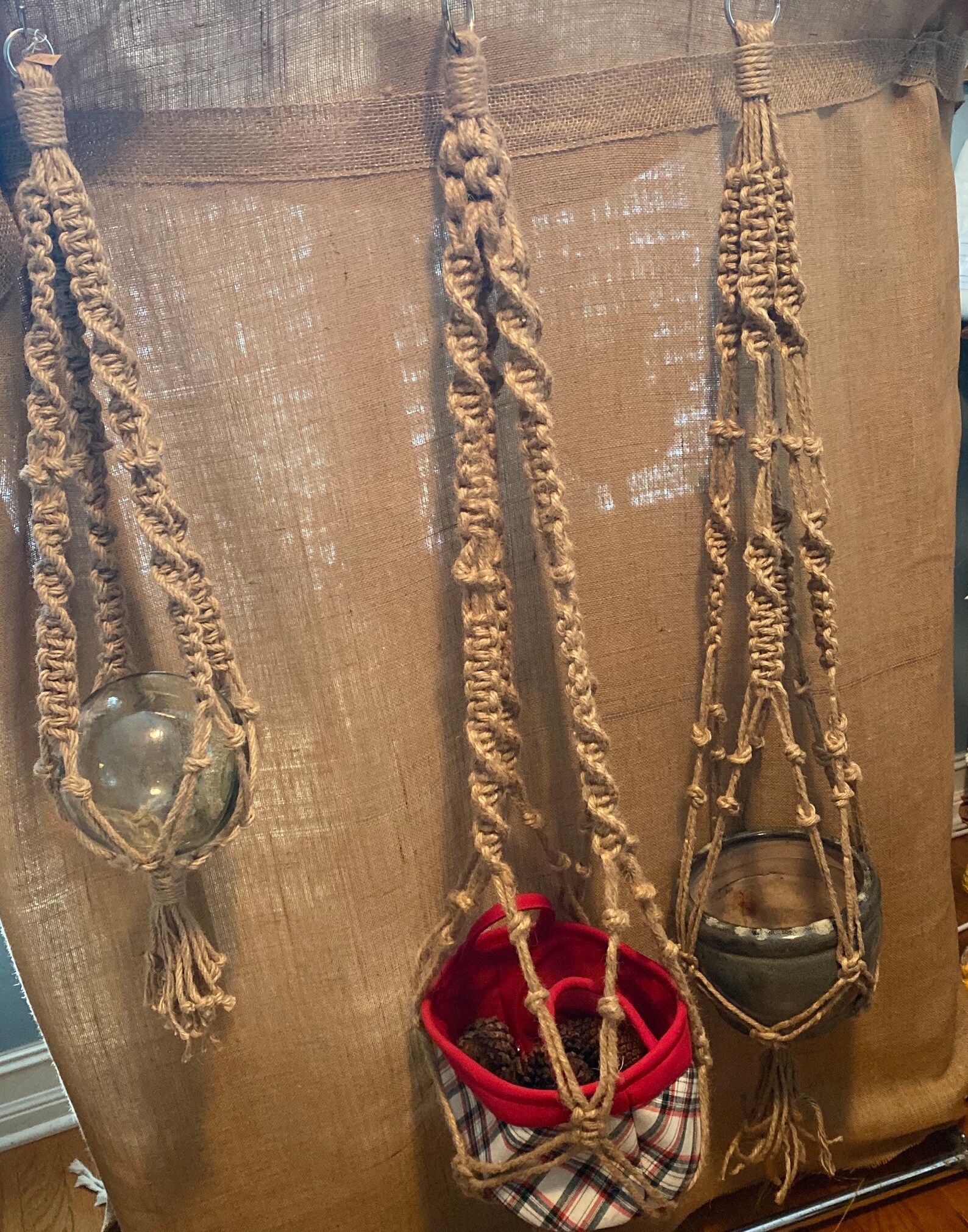 Natural Jute Macrame Plant Hanger - Etsy