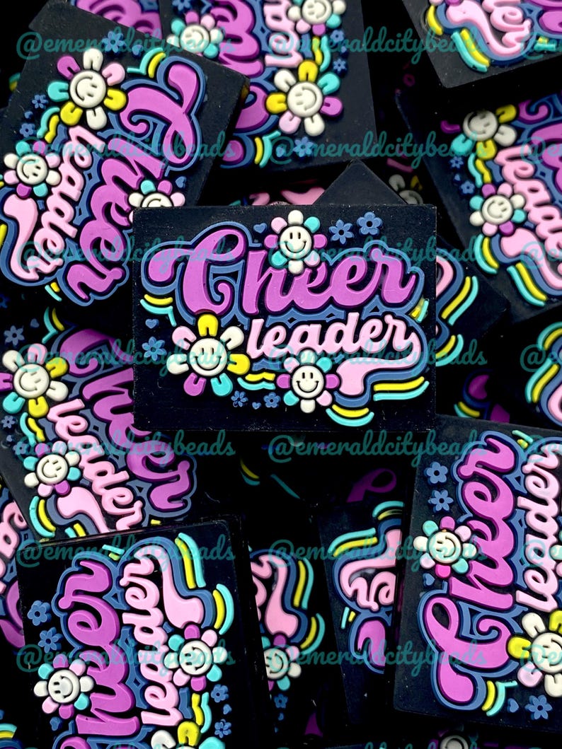 I'm A Cheerleader Silicone Focal Beads - ECBS EXCLUSIVE, Cheerleader ...