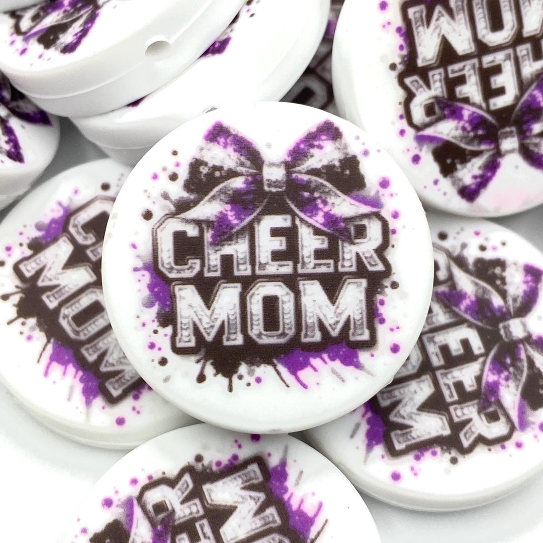 Cheer Mom Silicone Focal Bead: ECBS Exclusive Cheerleading Gift - Etsy