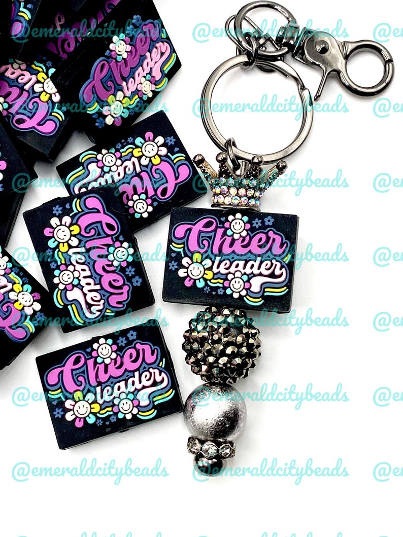 I'm A Cheerleader Silicone Focal Beads - ECBS EXCLUSIVE, Cheerleader ...