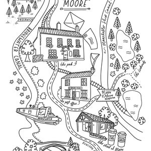 A Little Map of Moore, Warrington - Hand Illustrated Map of Moore - Etsy