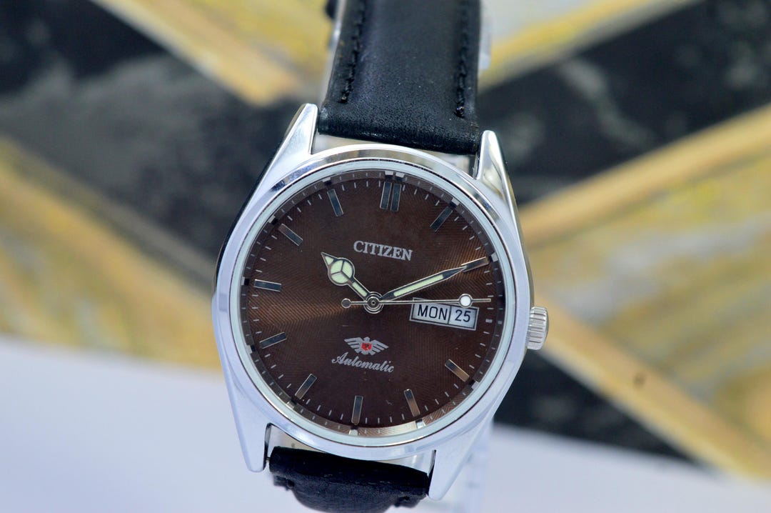 Vintage Citizen Automatic 8200A 21 Jewels Brown Dial Day-date Japan ...