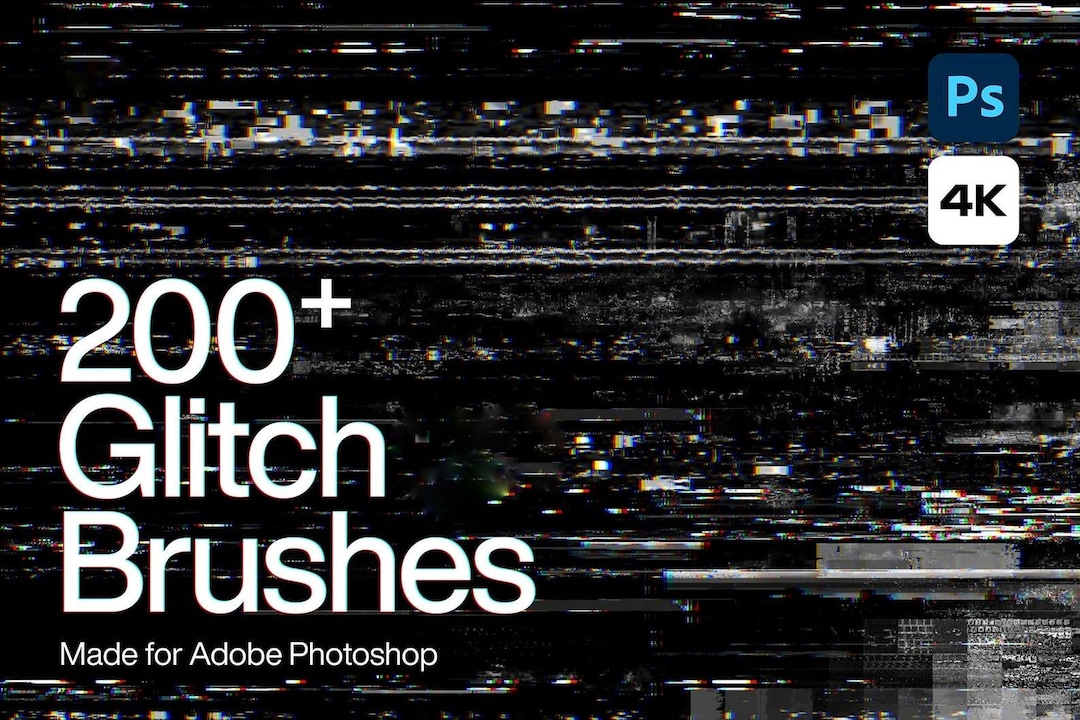 Glitch Photoshop Brush Set – Static, Noise & Distortion Brushes | Free ...