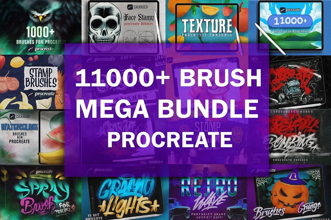 11000+ Procreate Brushes – Premium Mega Bundle | Every Brush Included ...